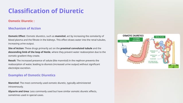 DIURETICS diuretics, classification, mechanism of action, site of ...