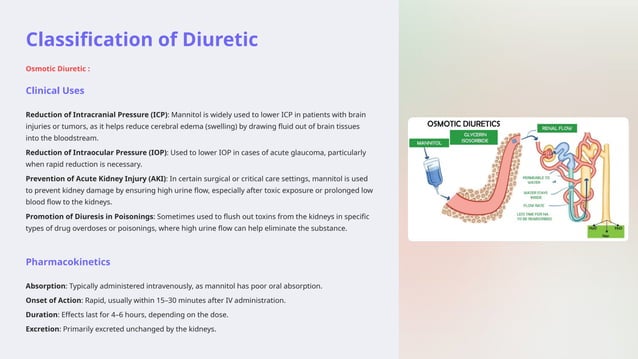 DIURETICS diuretics, classification, mechanism of action, site of ...