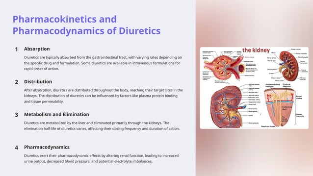 DIURETICS diuretics, classification, mechanism of action, site of ...