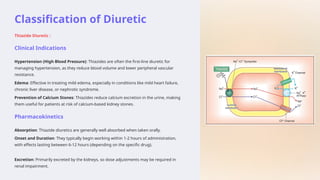 DIURETICS diuretics, classification, mechanism of action, site of ...