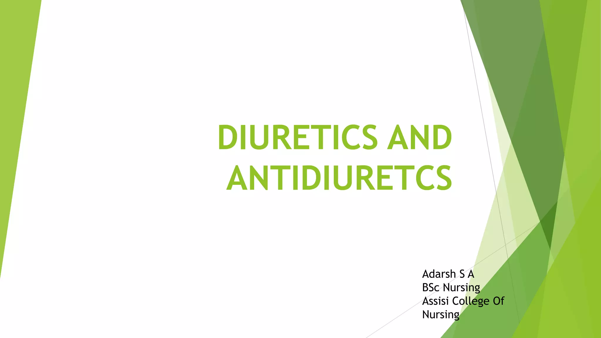 Drugs used for enhance excretion ( Diuretics) | PPT