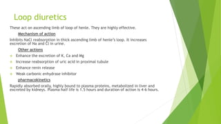 Drugs used for enhance excretion ( Diuretics) | PPTX