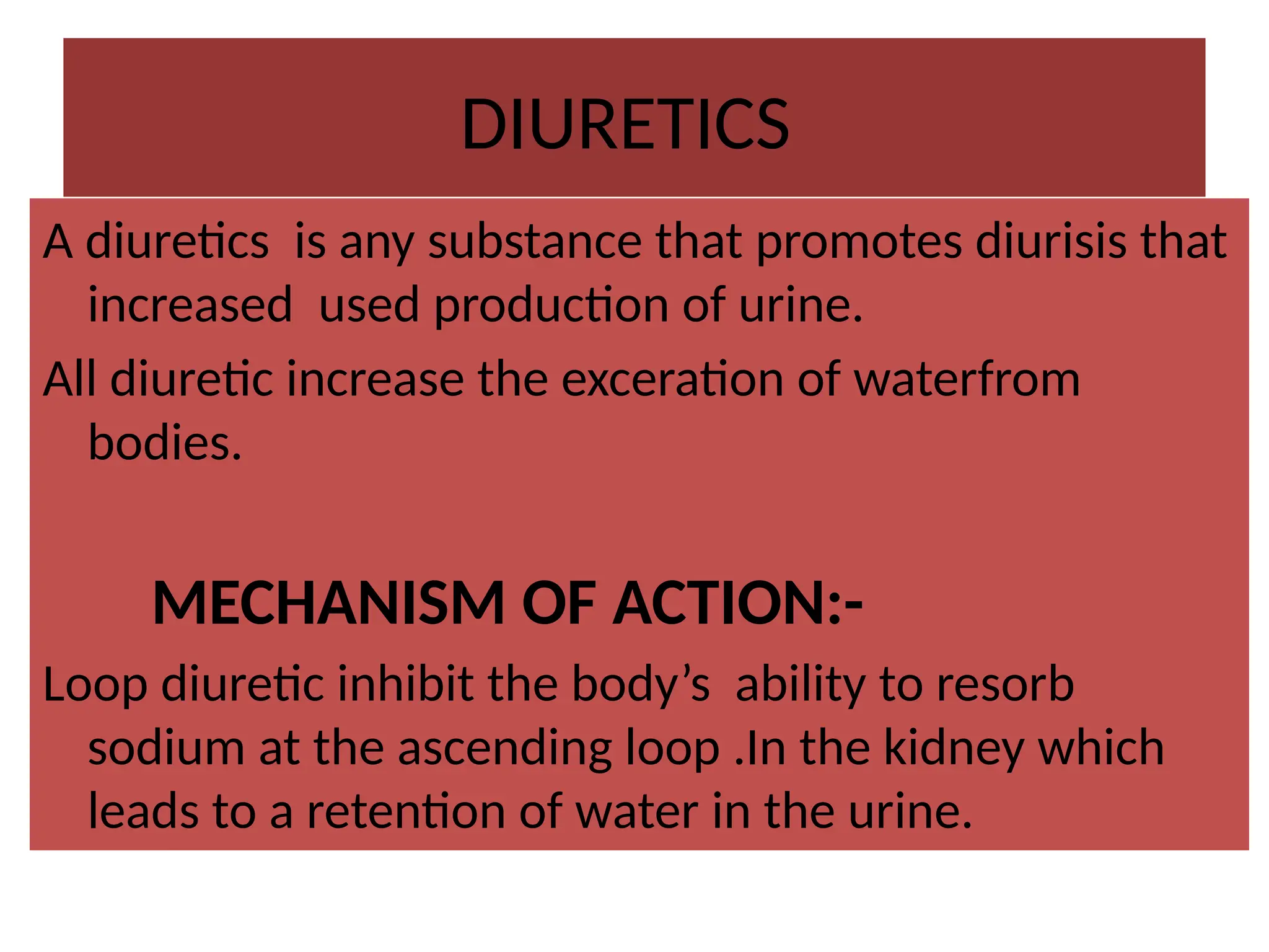 DIURETICS AND ANTIDIURETICS DRUGS by snap | PPT