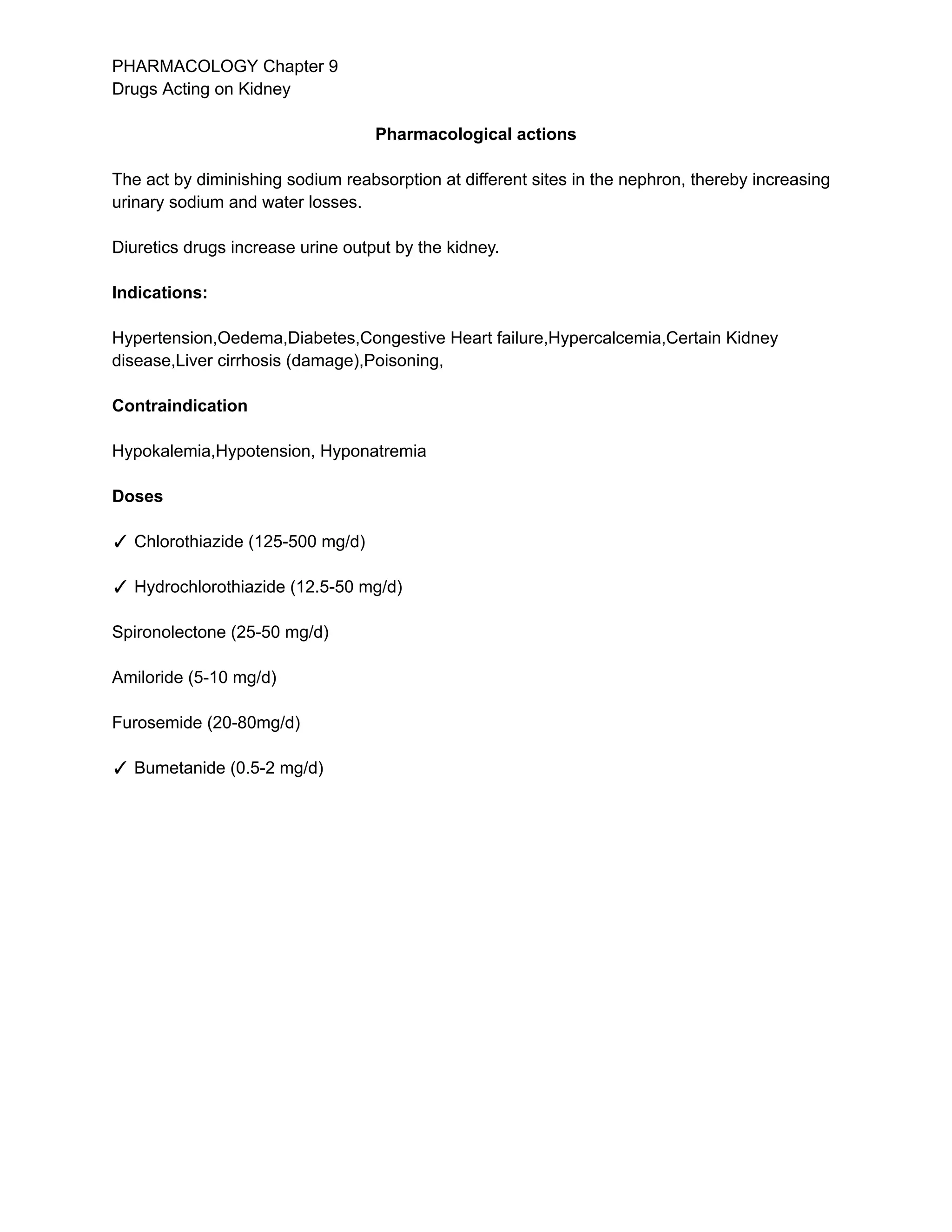 Notes Chapter no 9 Diuretics & Anti-Diurectics.pdf