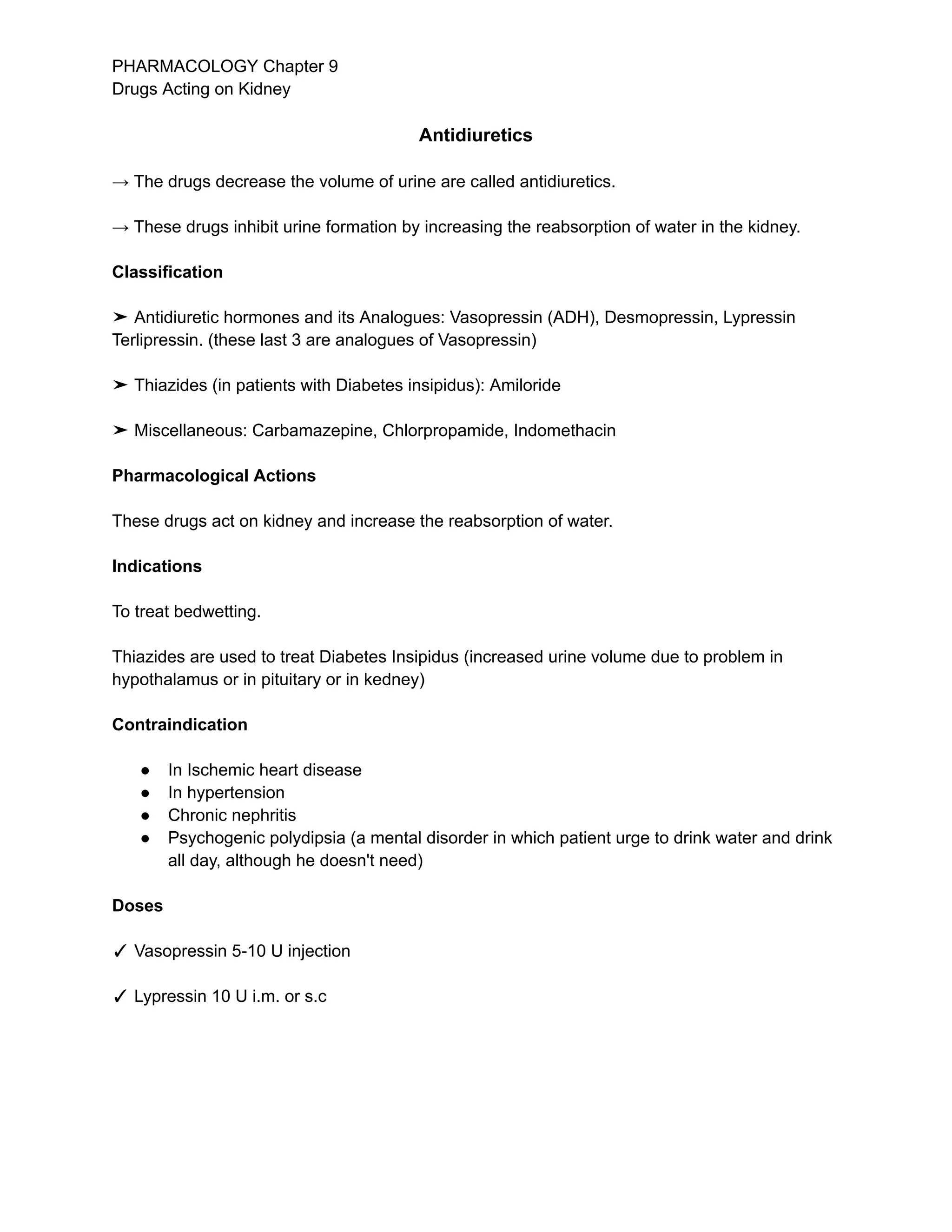 Notes Chapter no 9 Diuretics & Anti-Diurectics.pdf