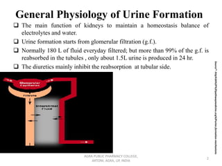 Diuretics & anti diuretics | PDF