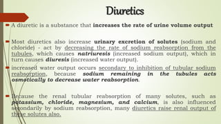 Diuretics, dialysis | PPTX