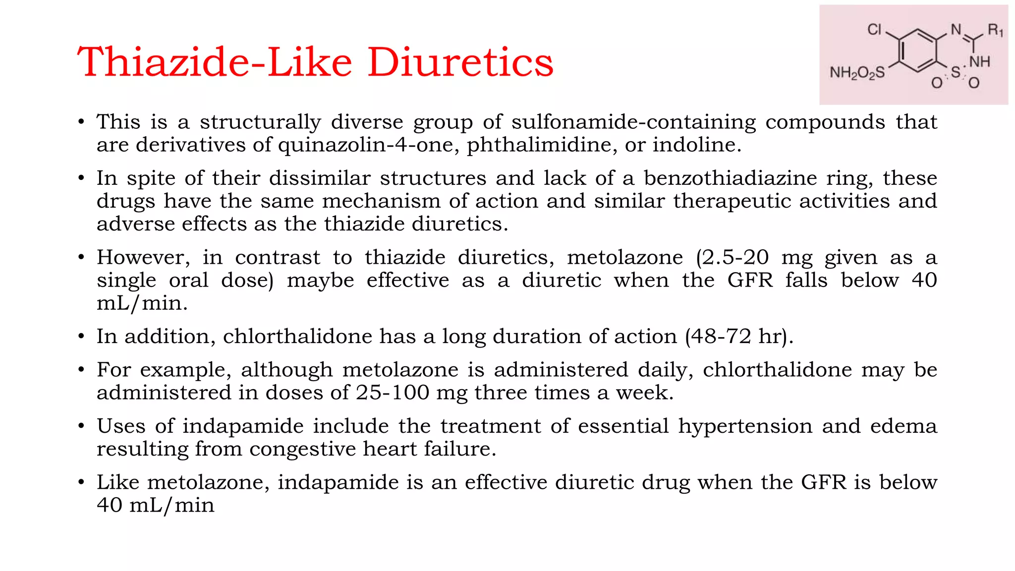 Medicinal Chemistry of Diuretics | PPTX