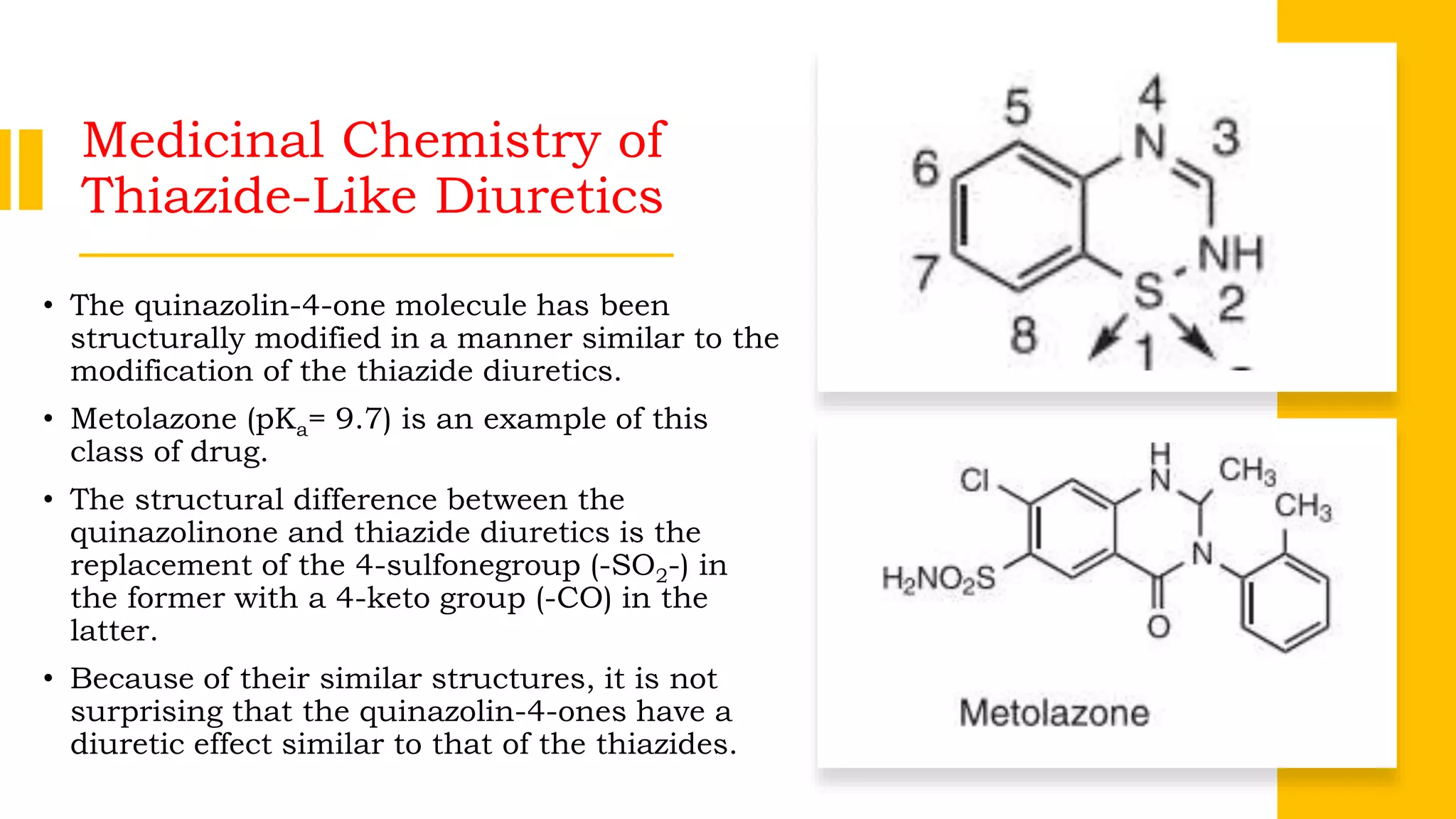 Medicinal Chemistry of Diuretics | PPTX