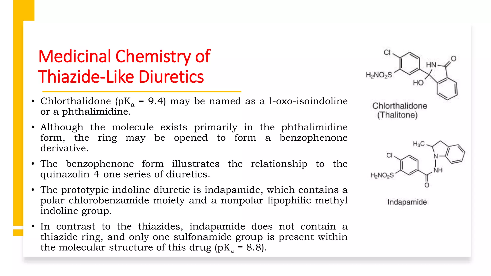 Medicinal Chemistry of Diuretics | PPTX