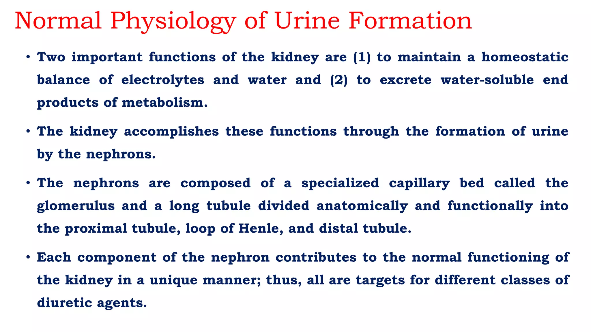 Medicinal Chemistry of Diuretics | PPTX