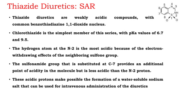 Medicinal Chemistry of Diuretics | PPTX | Pharmaceutical Drugs ...