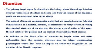 Medicinal Chemistry of Diuretics | PPTX