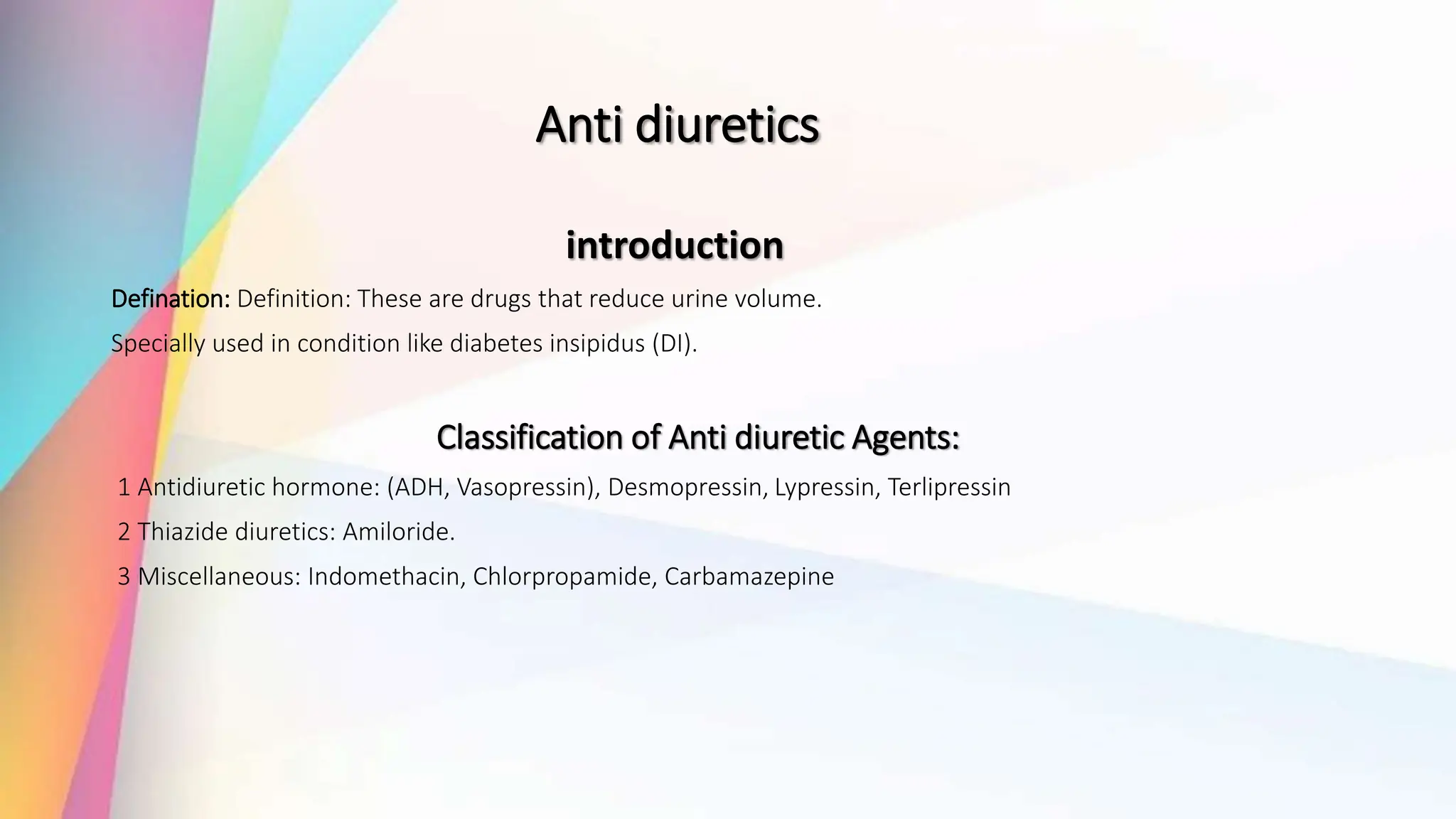 Diuretics and antidiuretics detail STUDY | PPT