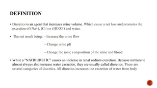 Diuretics new | PPTX