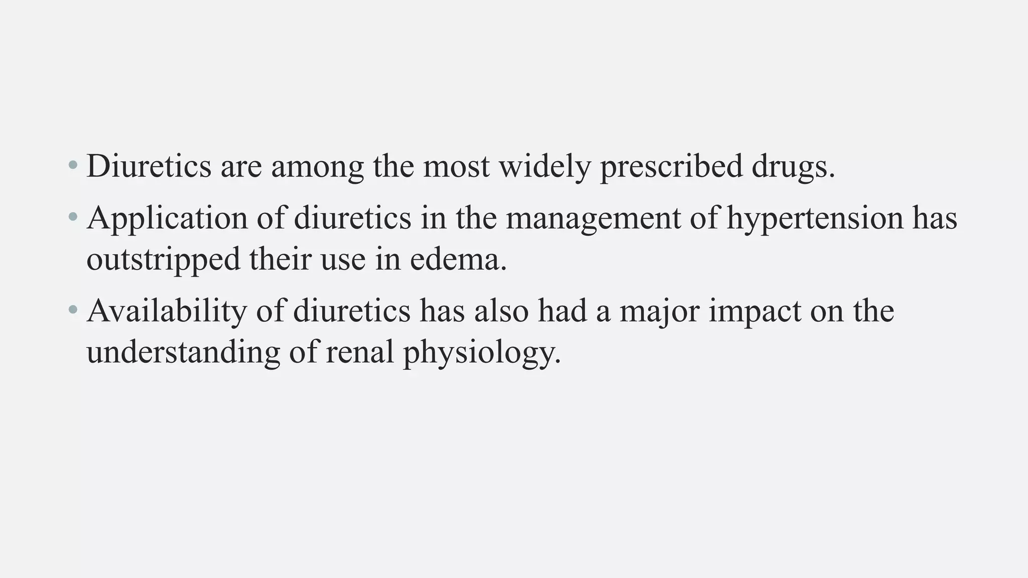 Pharmacology of Diuretics | PPTX