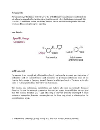 Structure Activity Relationship of Diuretics | PPTX