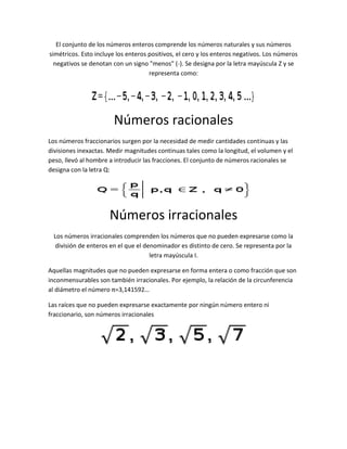 Definicion de conjuntos, Numeros Reales y Definicion De un Valor | PDF