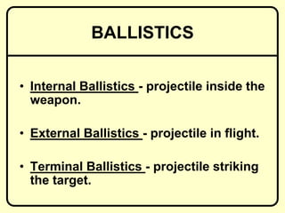 DIV 16 Ballistics_Media.pdf | Arms & Ammunition | Sensitive Topics