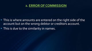 Trial Balance its error and its rectification | PPTX