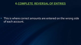 Trial Balance its error and its rectification | PPTX