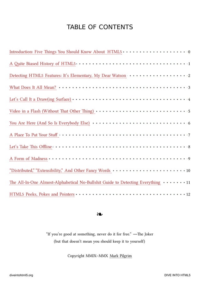 Dive into HTML5 | PDF