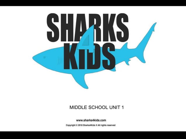 Sharks4Kids Dive Into Sharks Middle School Unit 1 | PPTX