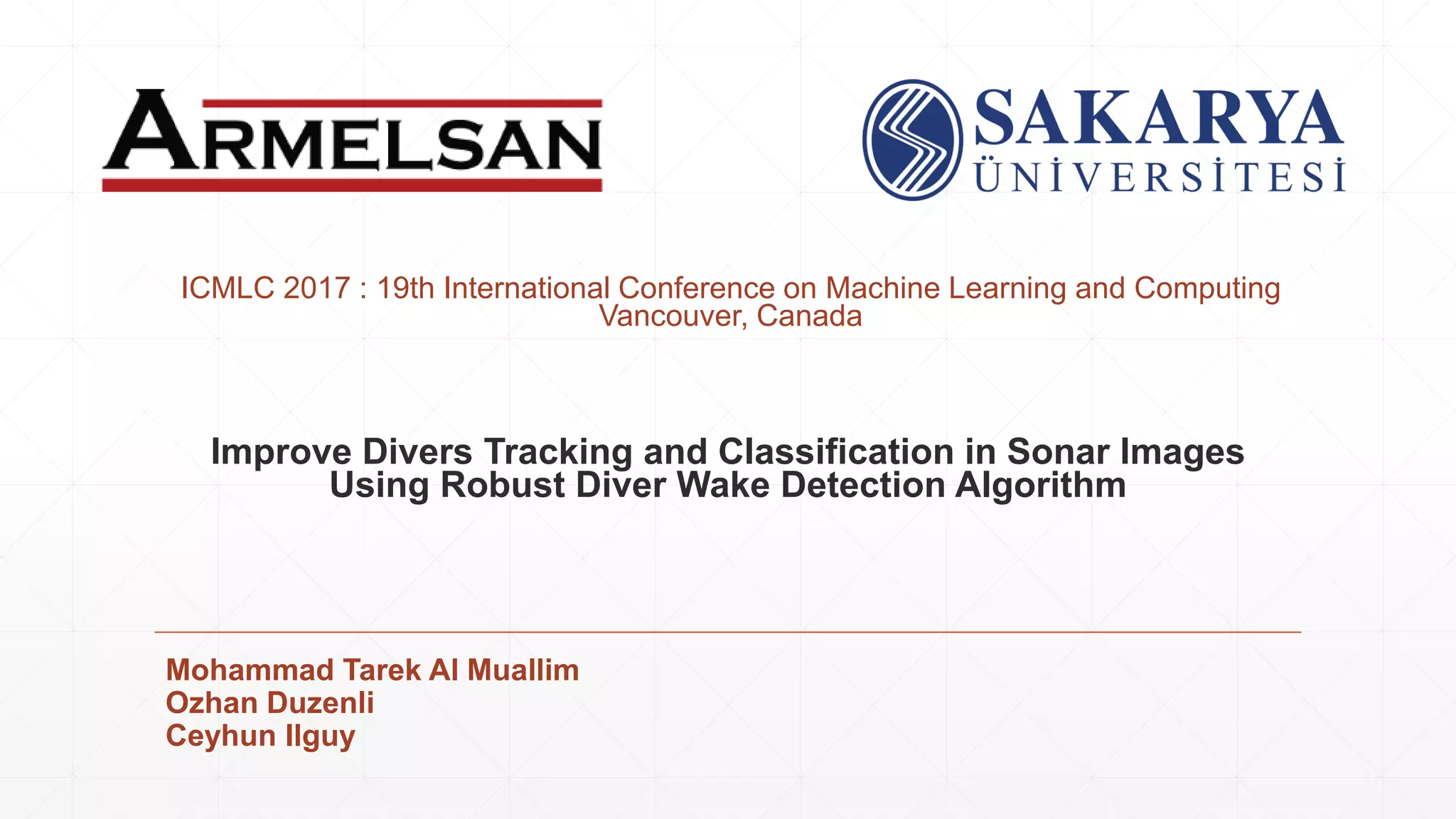 Improve Divers Tracking and Classification in Sonar Images Using Robust ...