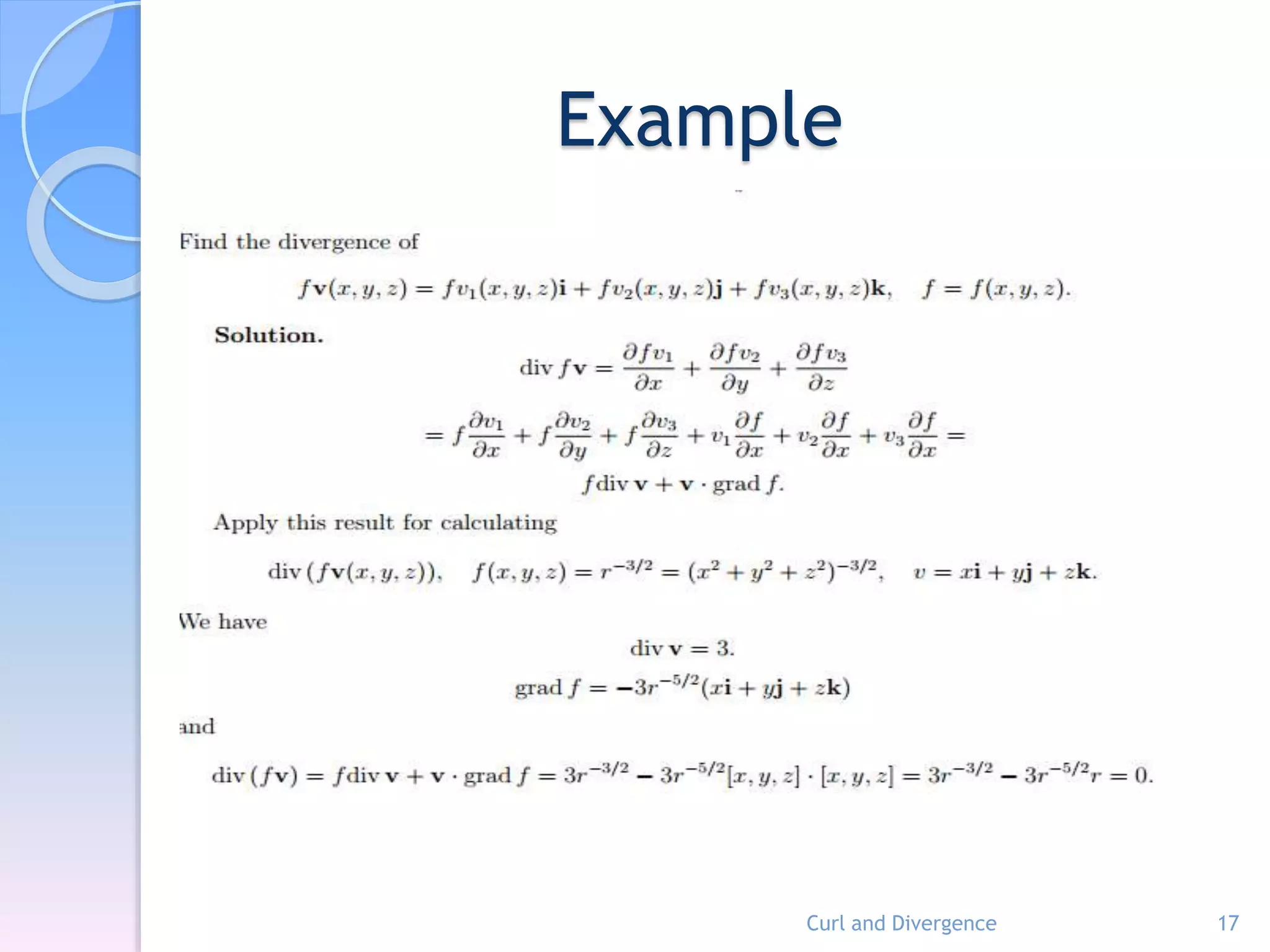 Divergence and curl | PPTX
