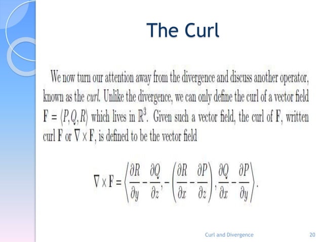 Divergence and curl | PPTX