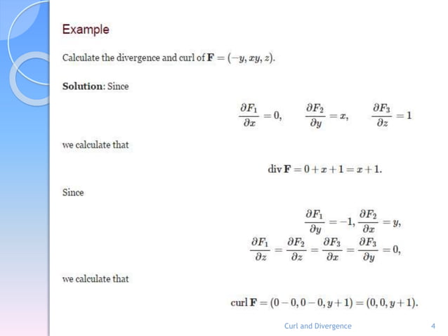 Divergence and curl | PPTX