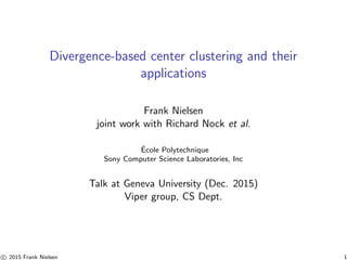 Divergence clustering | PPT