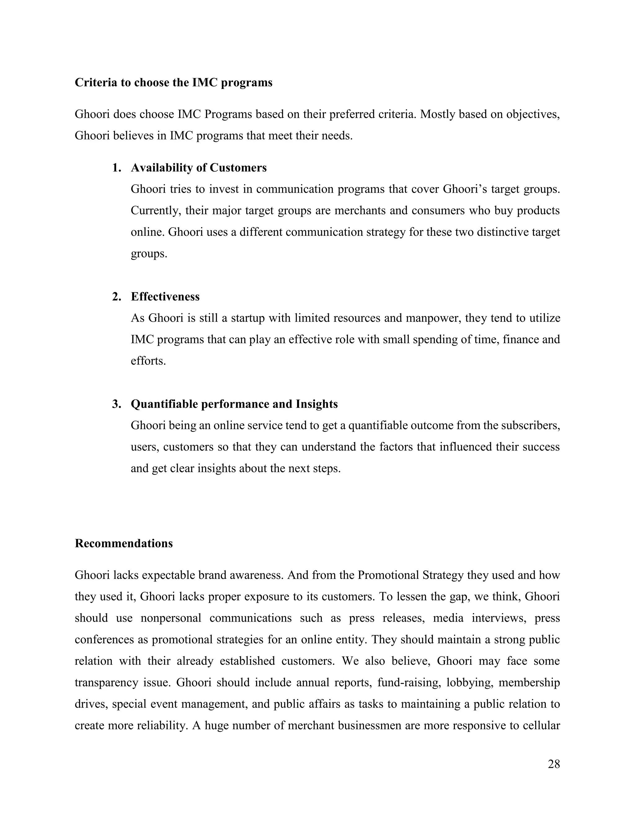E-Commerce Platform Brand Ghoori | PDF | Marketing and Advertising ...