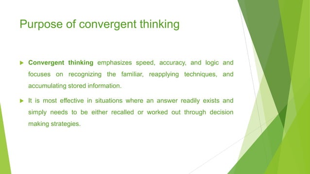 Life skill - Divergent and convergent thinking | PPSX | Science