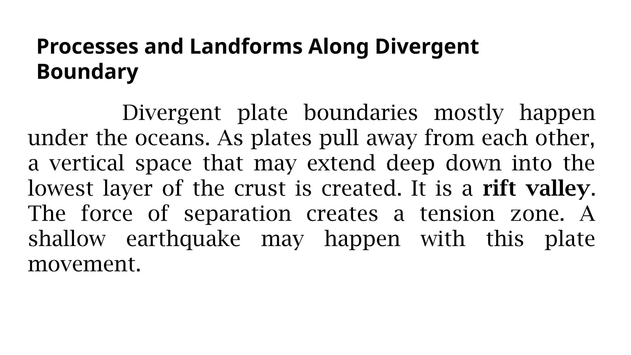 DIVERGENT PLATE BOUNDARY IN PLATE TECTONIC | PPT
