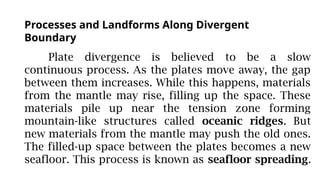 DIVERGENT PLATE BOUNDARY IN PLATE TECTONIC | PPTX