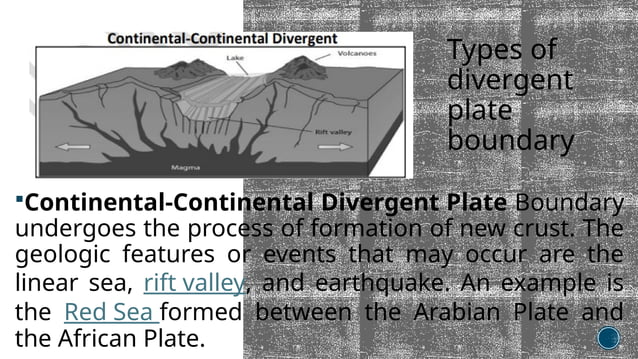 DIVERGENT PLATE BOUNDARY IN PLATE TECTONIC | PPT
