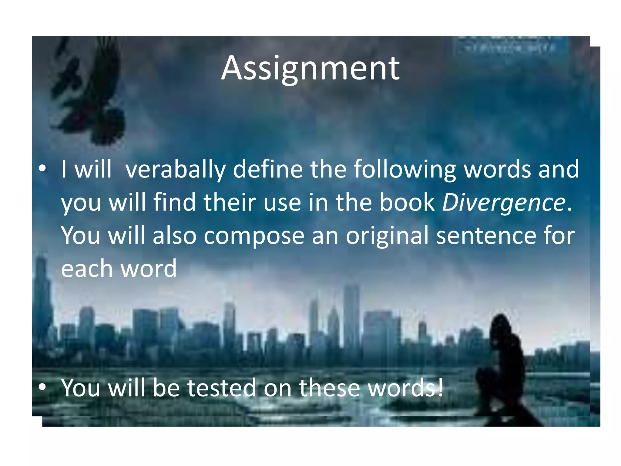 Divergent vocabulary Nugent | PPTX