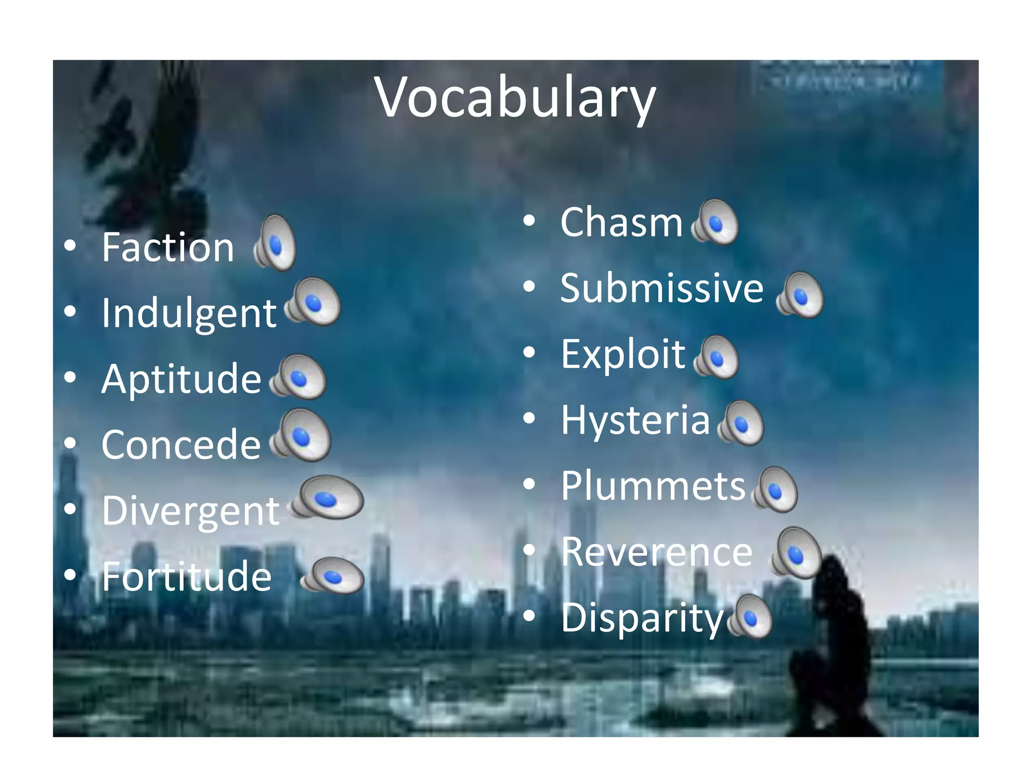 Divergent vocabulary Nugent | PPTX