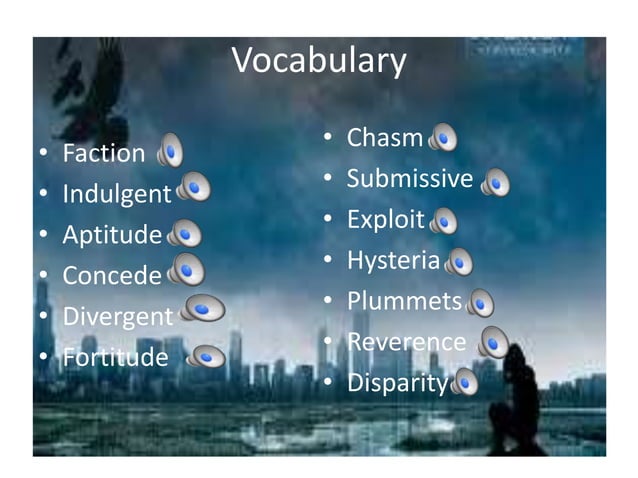 Divergent vocabulary Nugent | PPTX