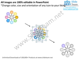 Diverging and converging process 8 stages circular flow motion diagram ...
