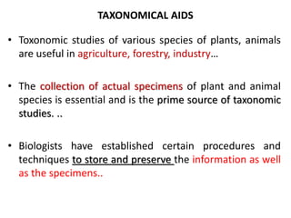 Diversity of living world, Taxonomy, Taxonomical aids, Systematics | PPTX