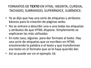 Diversas características generales | PPTX