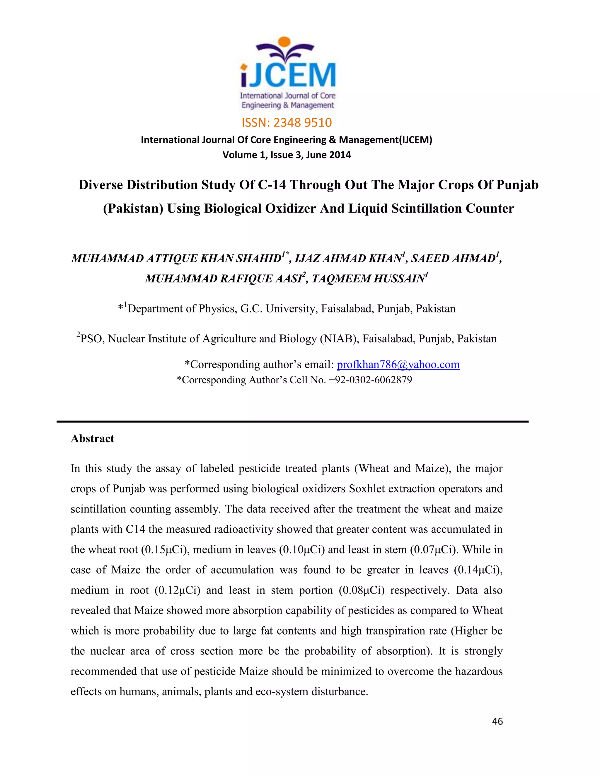 Diverse distribution-study-of-c-14-through-out-the-major-crops-of-punjab-pakistan-using ...