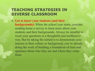 diverse classroom | PPTX | Educational Assessment | Education