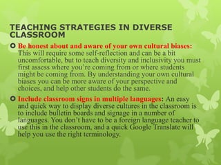 diverse classroom | PPTX | Educational Assessment | Education