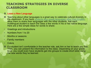 diverse classroom | PPTX