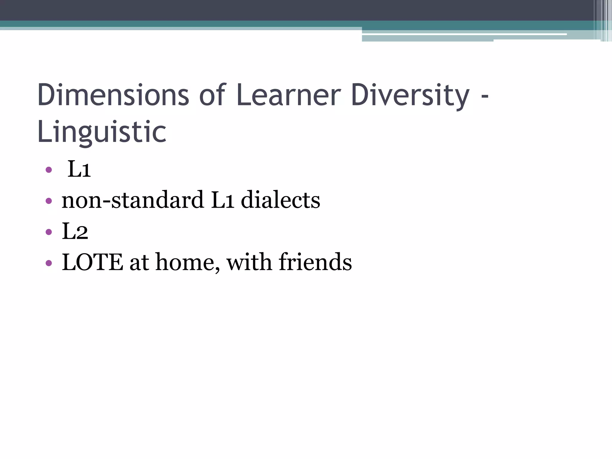 Diverse Learners | PPTX