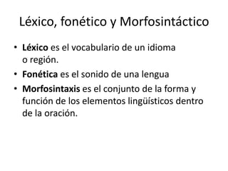 Diversidad de la lengua | PPTX