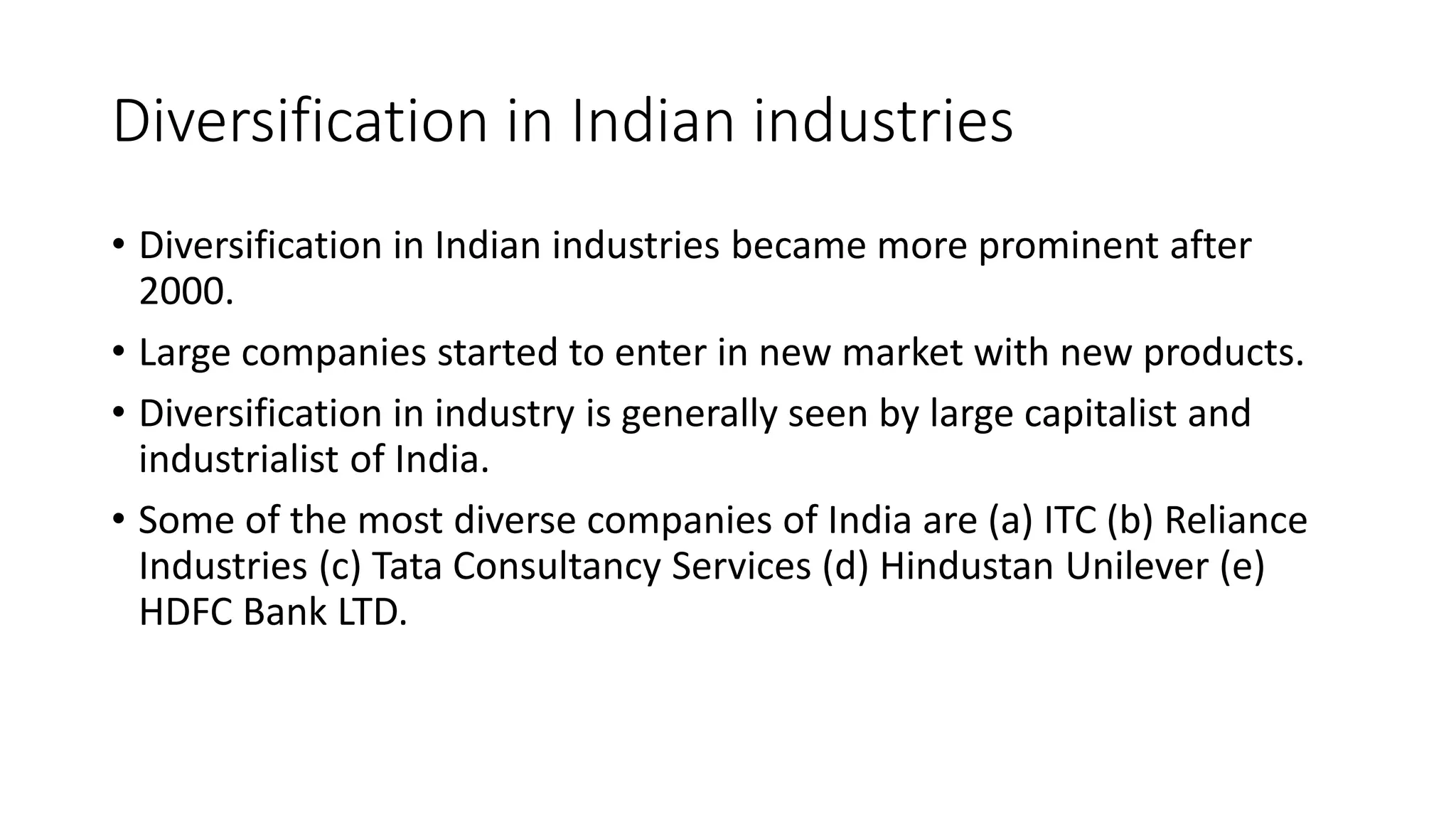 Diversification in Indian Ifdgdfsgsgsdgndustry.pptx